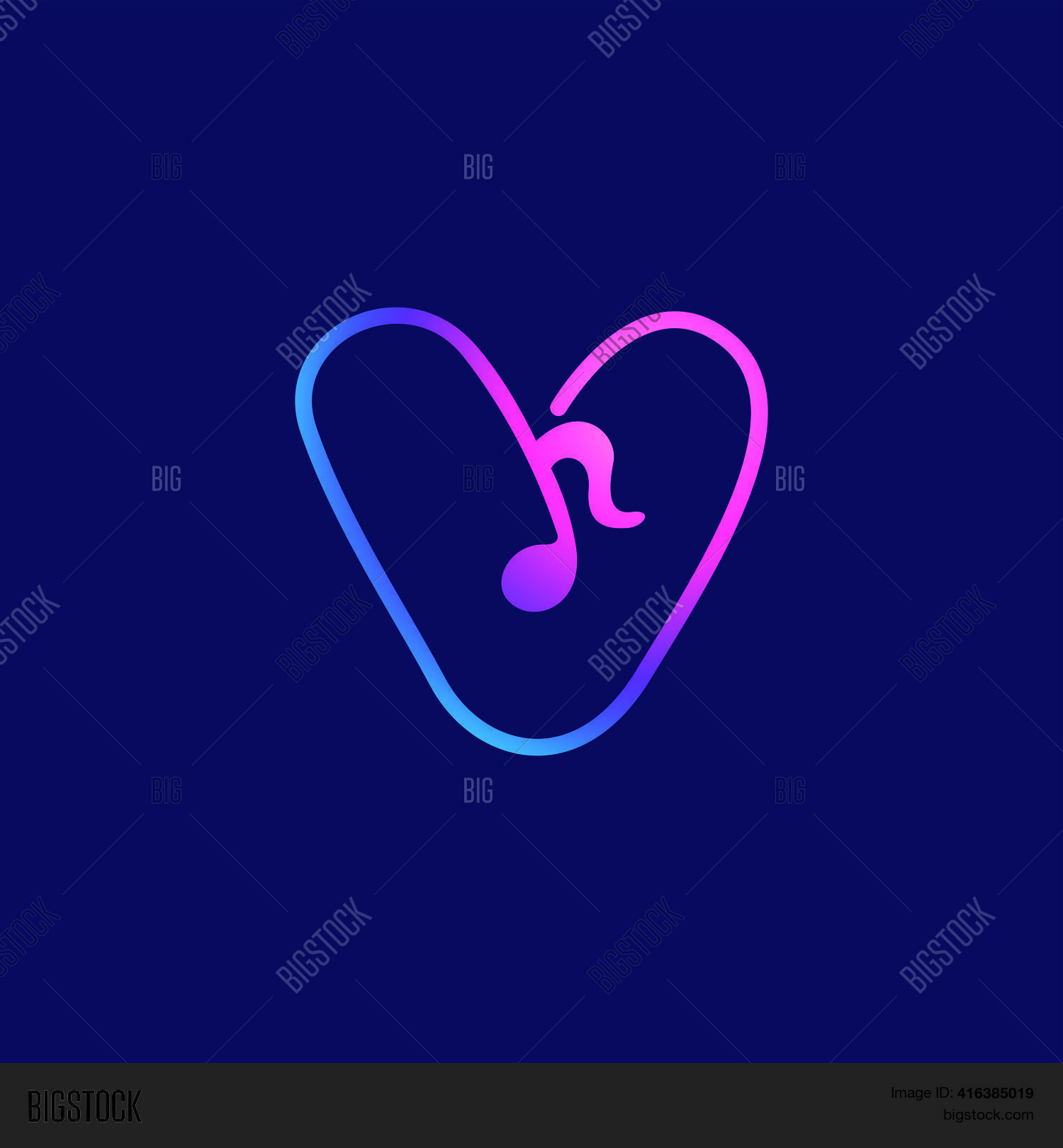 Letter V Logo Musical Vector & Photo (Free Trial) | Bigstock