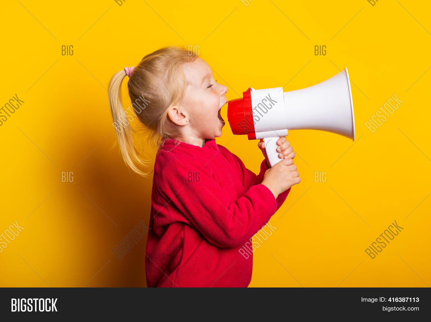 Child Shouts Into Image & Photo (Free Trial) | Bigstock