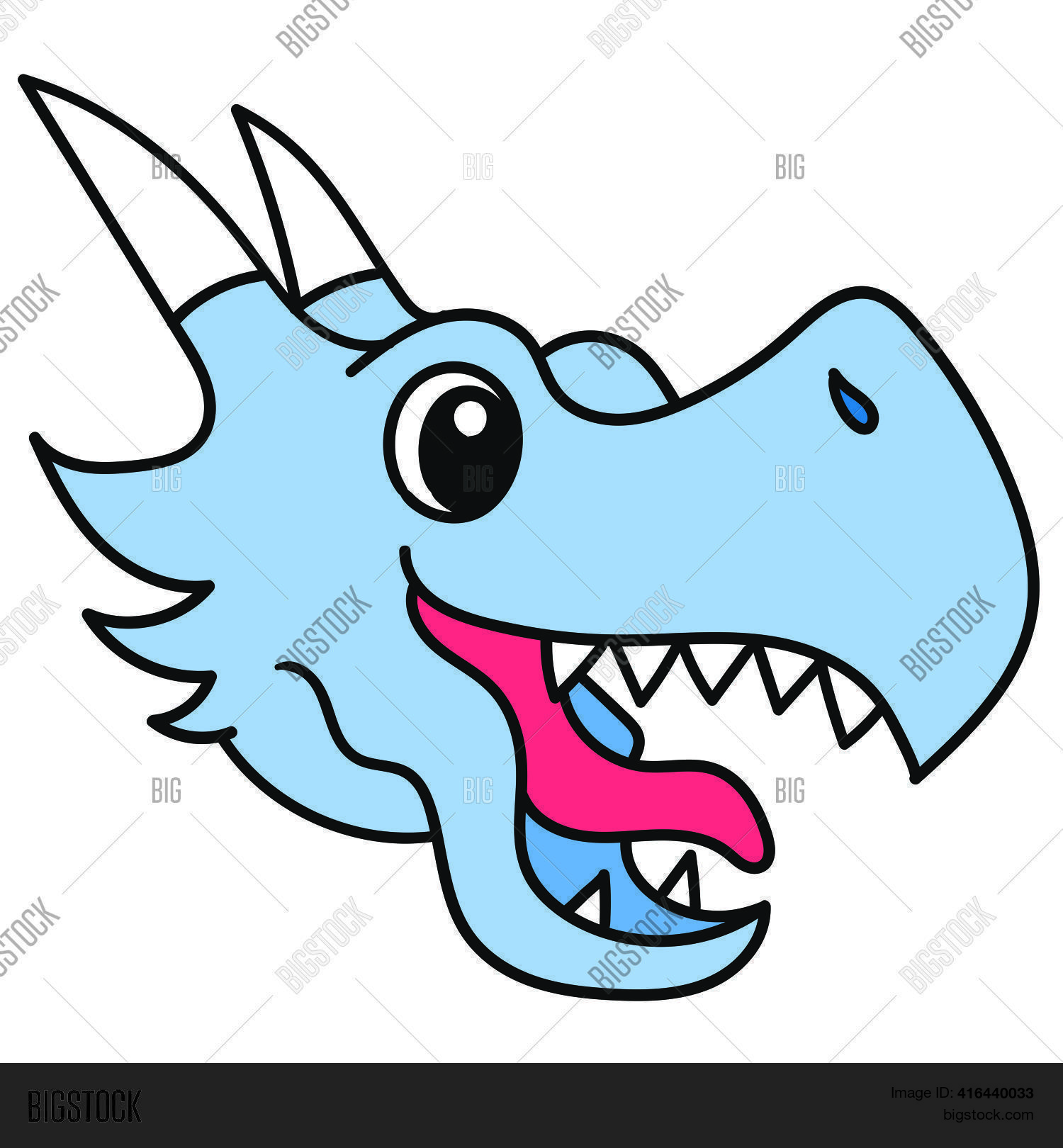 Blue Dragon Head Vector & Photo (Free Trial) | Bigstock