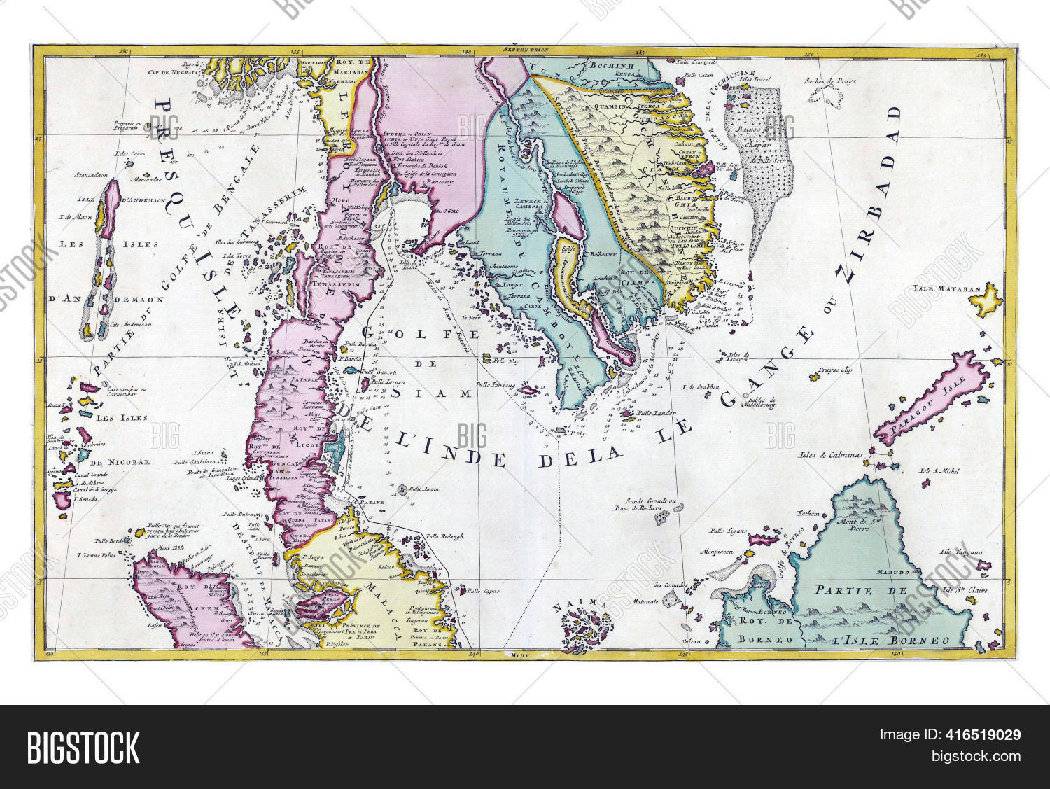 Map Kingdom Siam, Image & Photo (Free Trial) | Bigstock