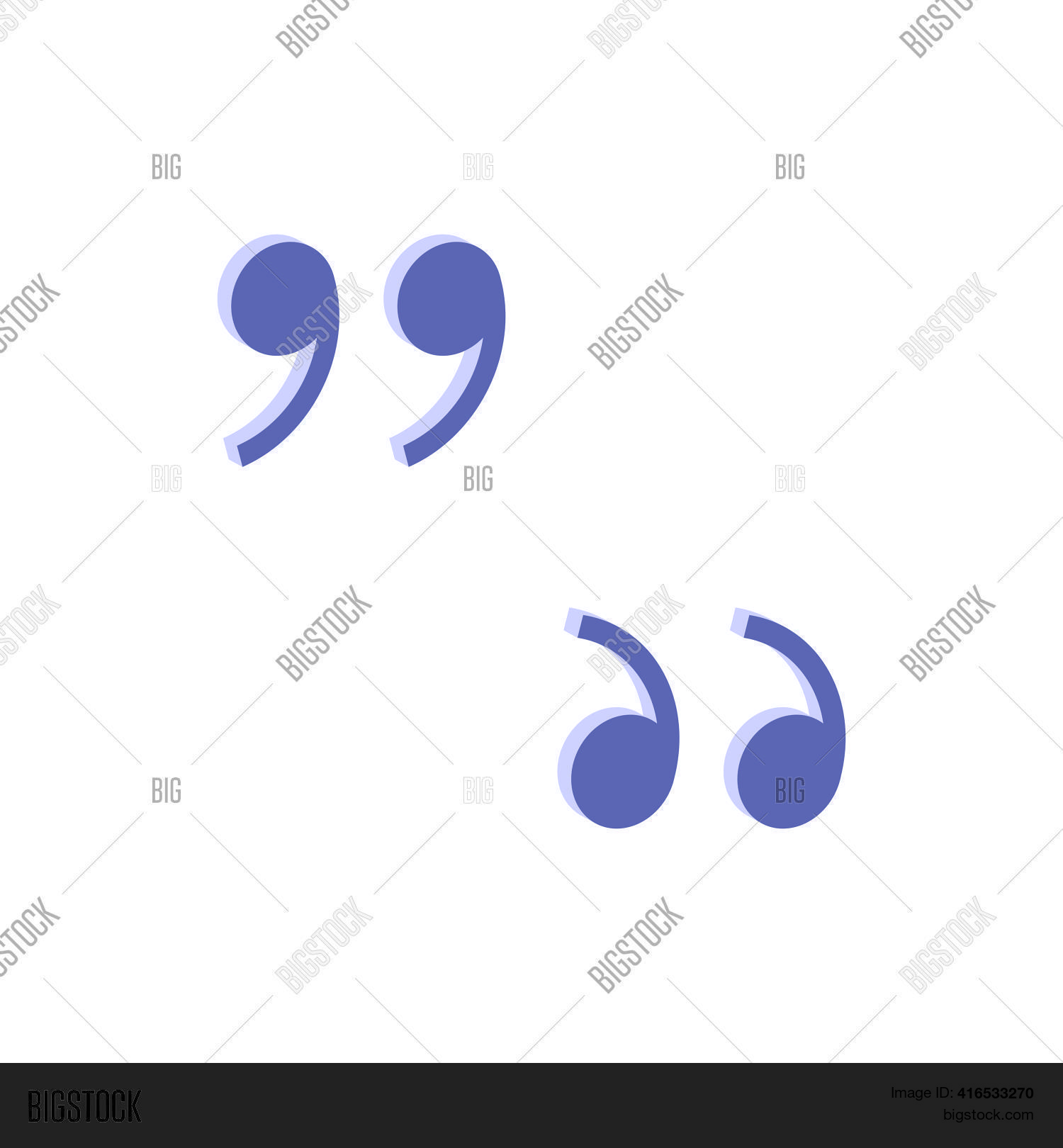 Double Commas On Vector & Photo (Free Trial) | Bigstock