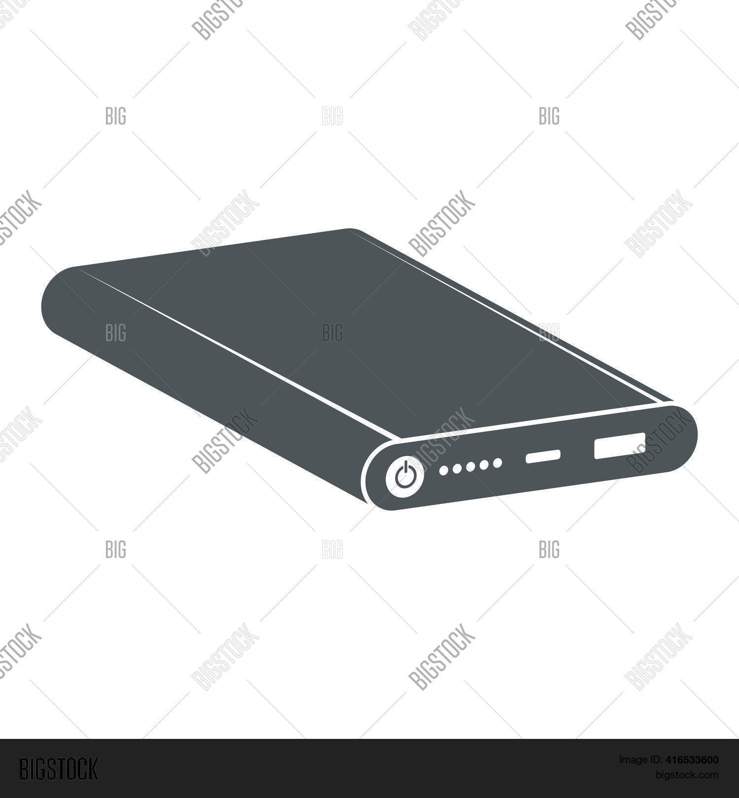 Power Bank Icon Flat Vector & Photo (Free Trial) | Bigstock