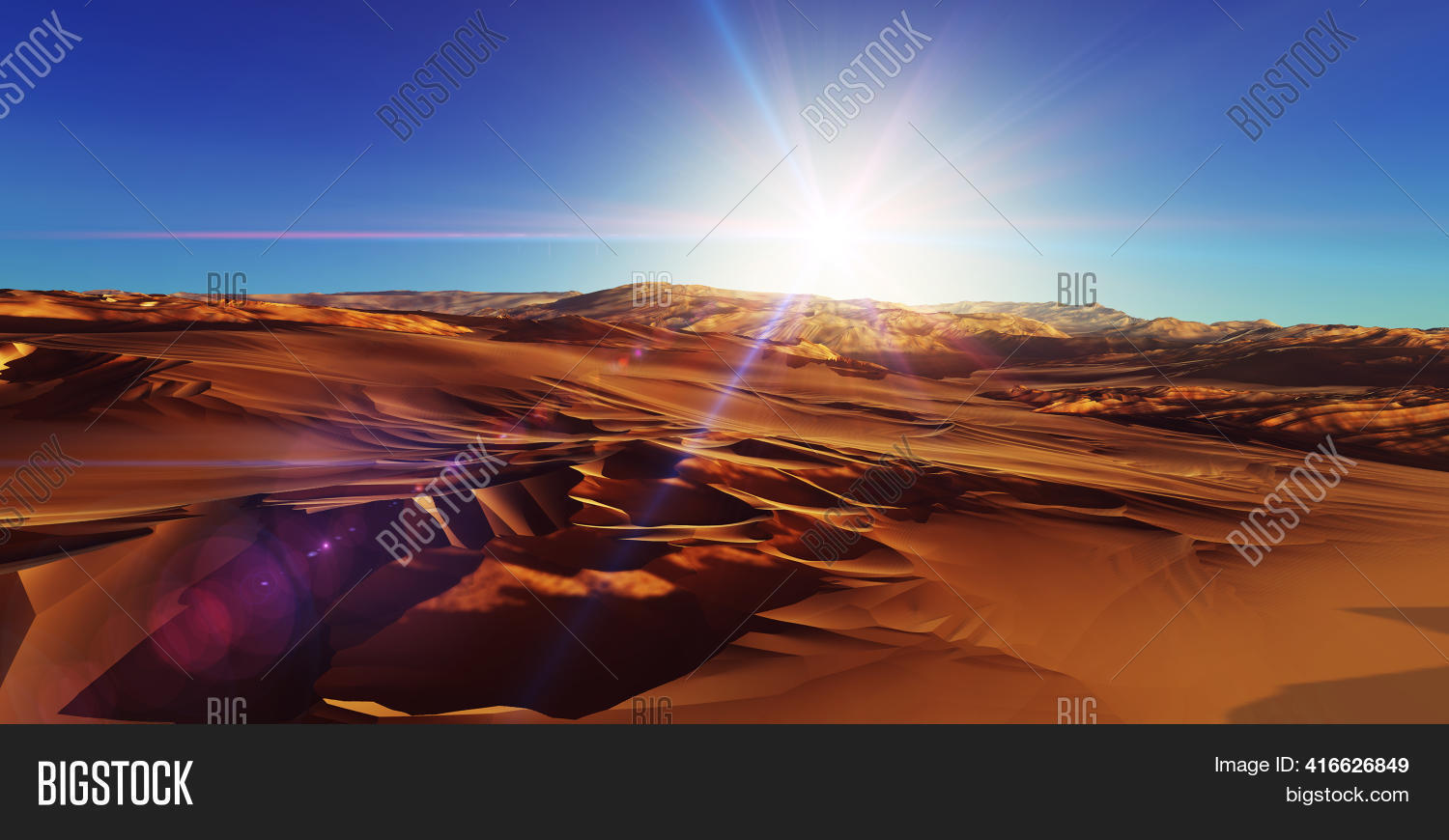 Dunes Sunset Over Image & Photo (Free Trial) | Bigstock