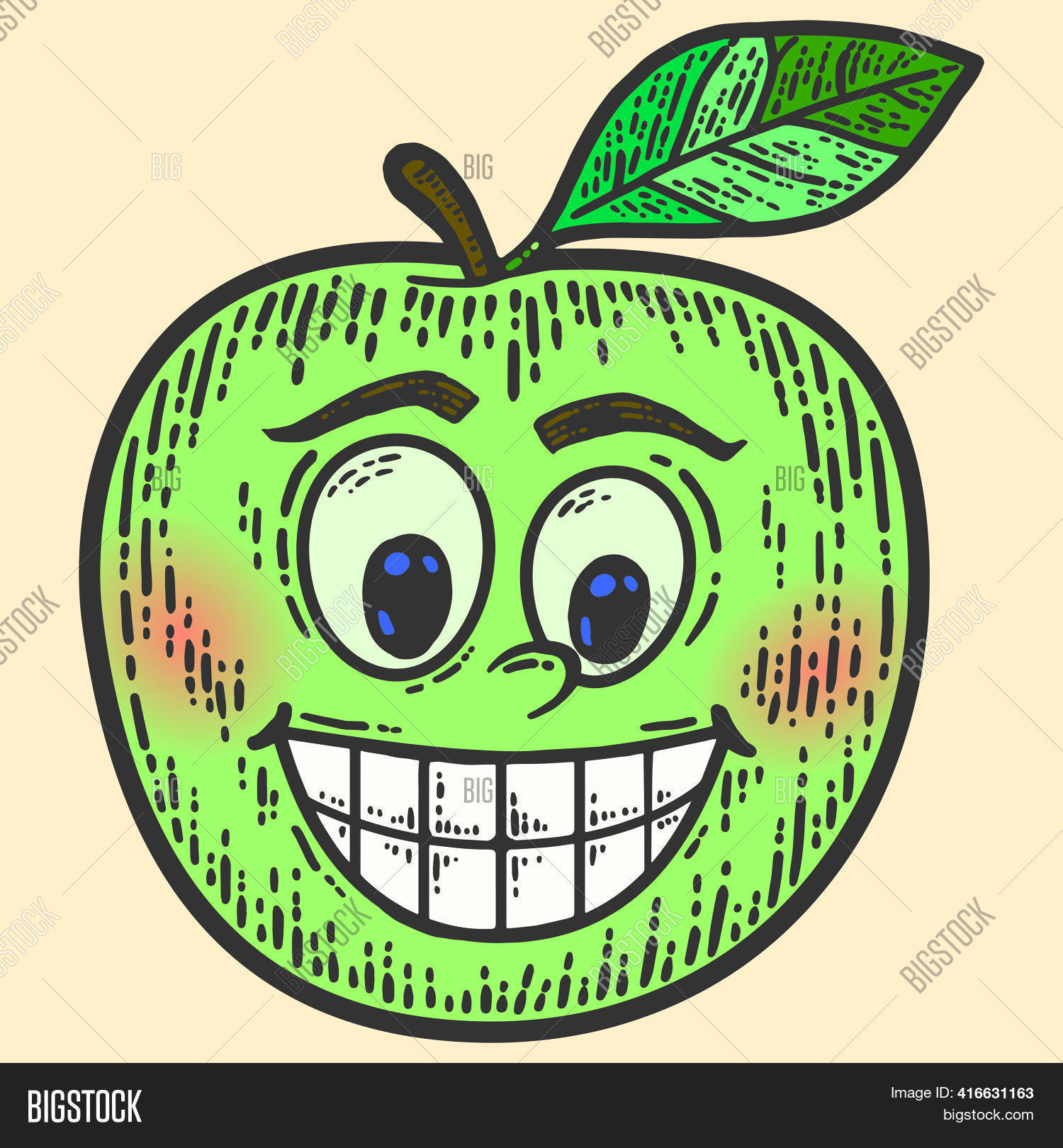 Apple Comic Face. Image & Photo (Free Trial) | Bigstock