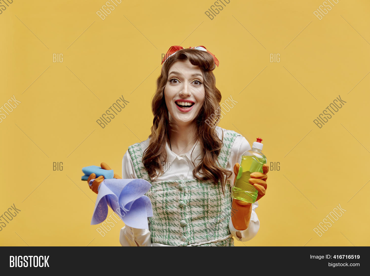 Happy Cleaning Woman Image & Photo (Free Trial) | Bigstock