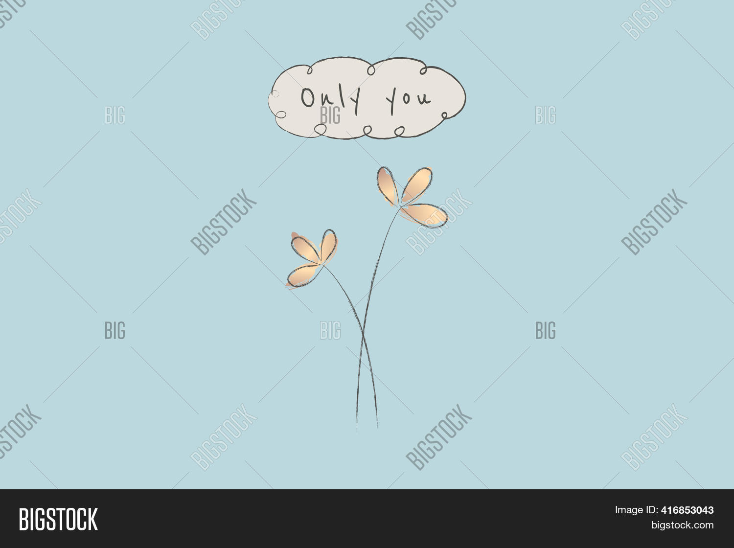 Only You Text On Image & Photo (Free Trial) | Bigstock