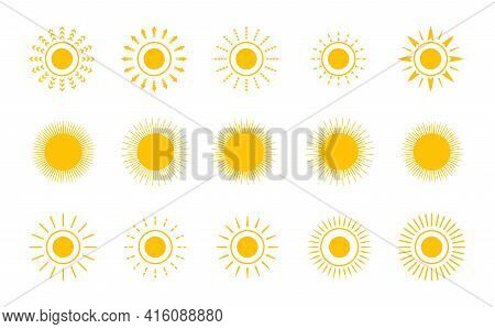 Vector Sun Shapes. Vector & Photo (Free Trial) | Bigstock