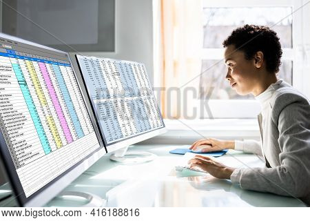 Computer Spreadsheet Image & Photo (Free Trial) | Bigstock