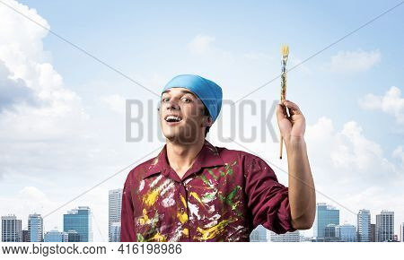 Smiling Young Painter Image & Photo (Free Trial) | Bigstock