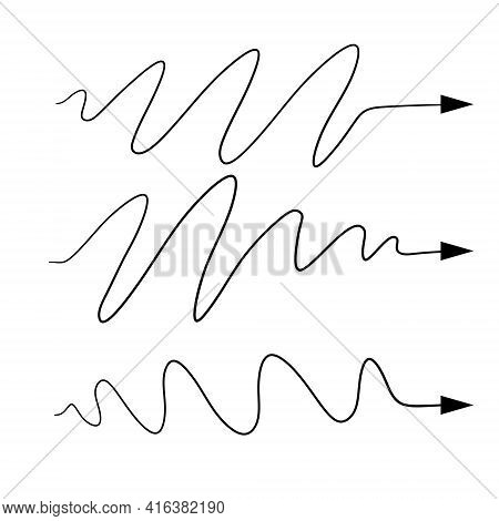 Wavy Line. Set Curved Vector & Photo (Free Trial) | Bigstock