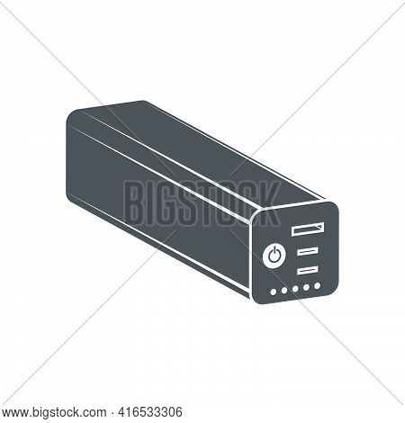 Power Bank Icon Flat Vector & Photo (Free Trial) | Bigstock