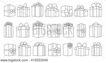 Giftbox Outline Vector & Photo (Free Trial) | Bigstock