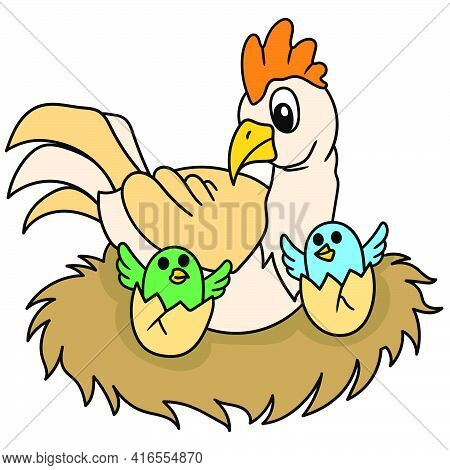 Happy Chickens Vector & Photo (Free Trial) | Bigstock
