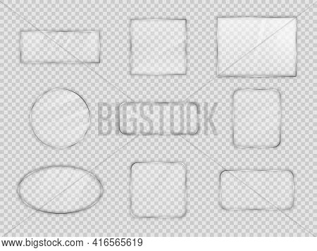 Set Glass Plates Vector & Photo (Free Trial) | Bigstock