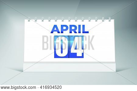 April 04, Desk Vector & Photo (Free Trial) | Bigstock