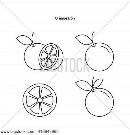 Orange Icon Set Vector & Photo (Free Trial) | Bigstock