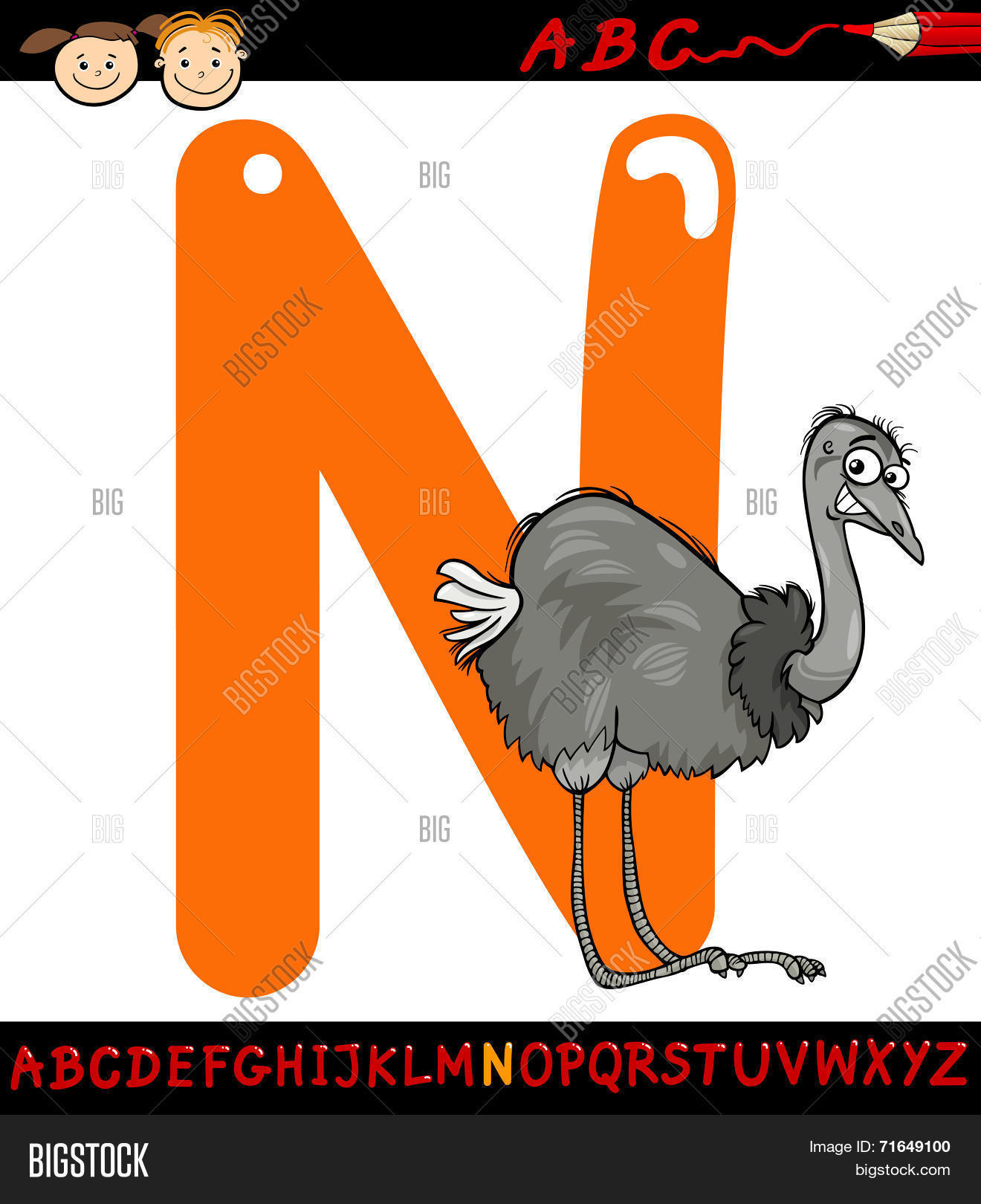 Letter N Nandu Vector & Photo (Free Trial) | Bigstock