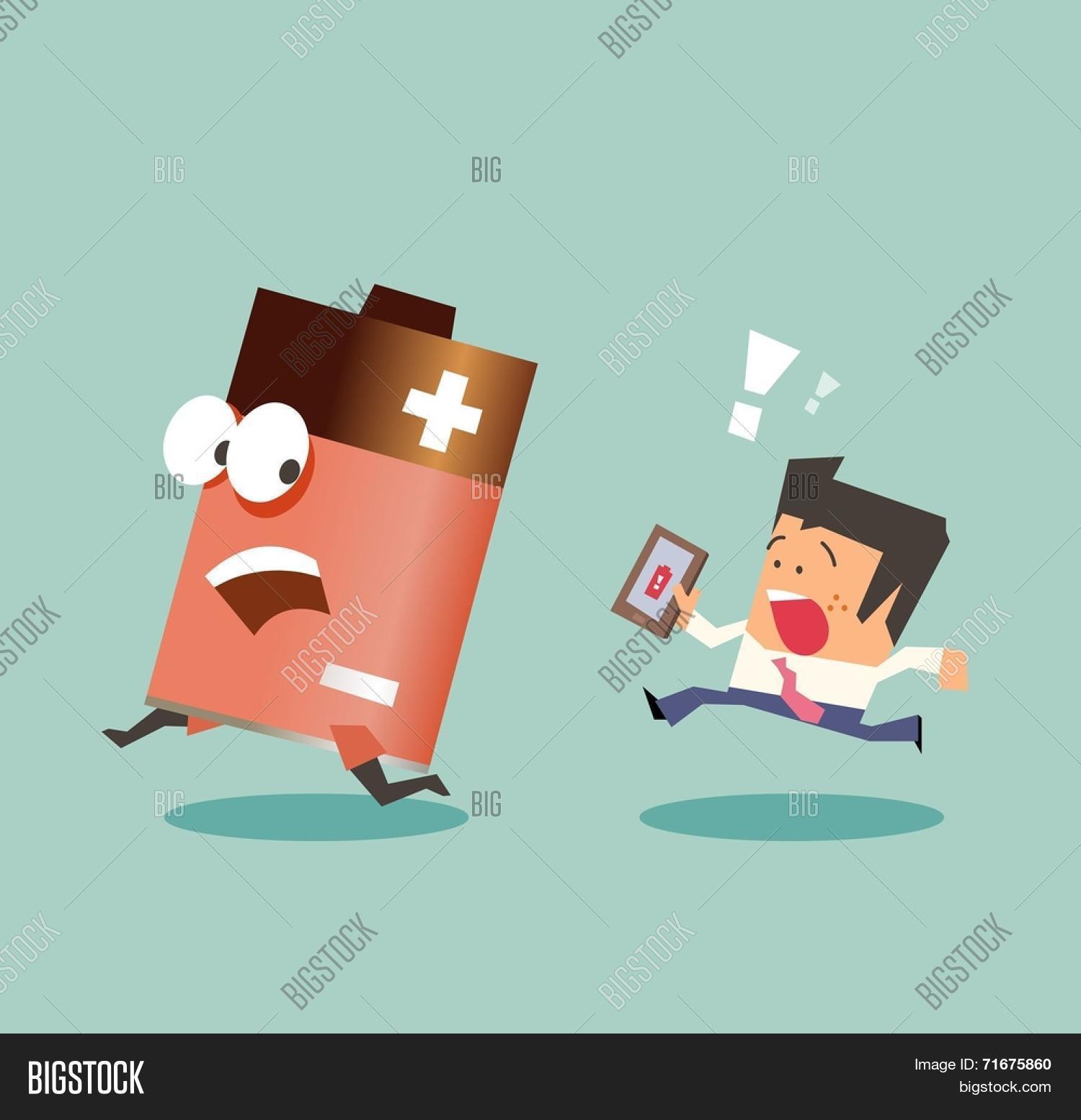 Running Battery Life Vector & Photo (Free Trial) | Bigstock