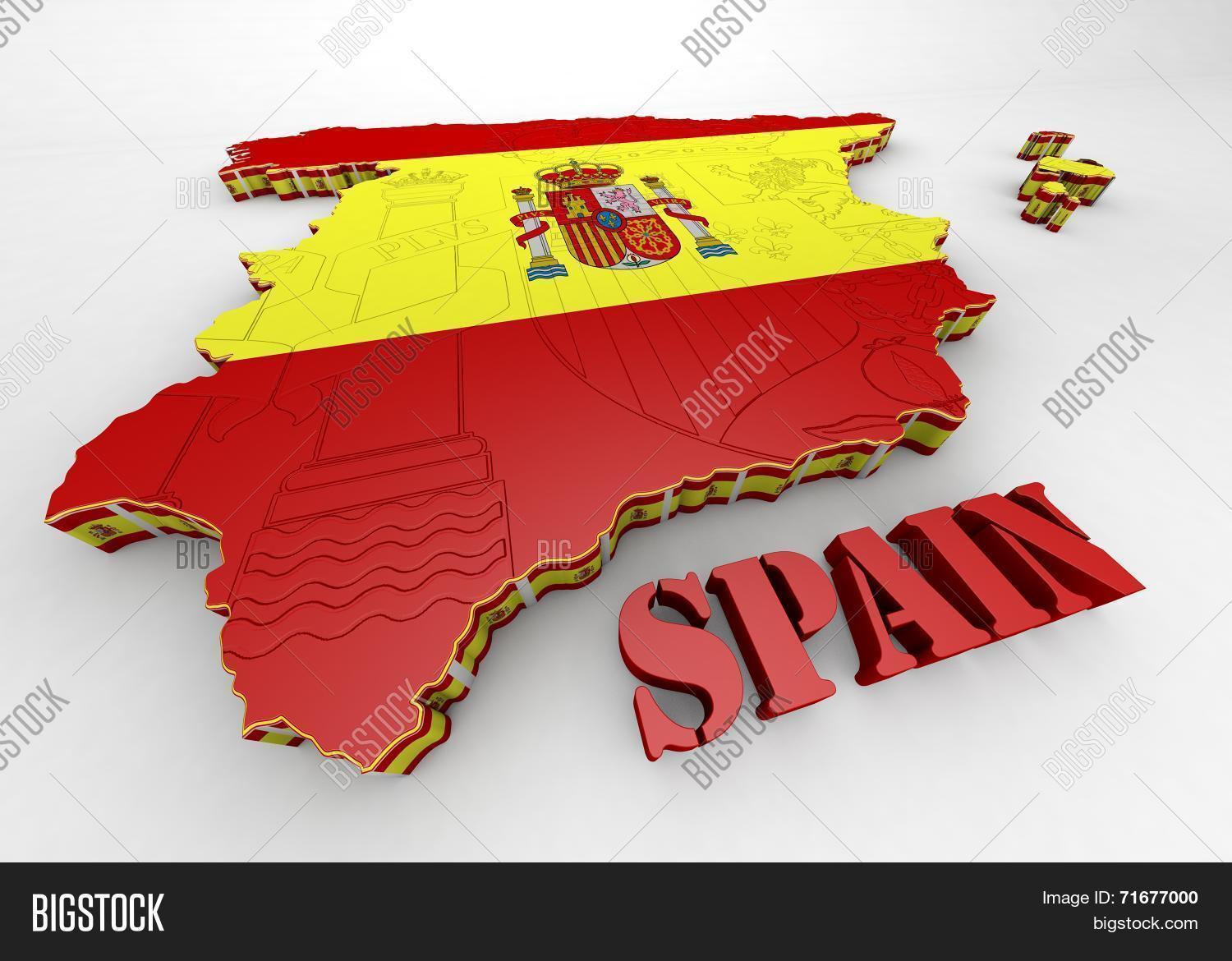 Map Spain Flag Image & Photo (Free Trial) | Bigstock