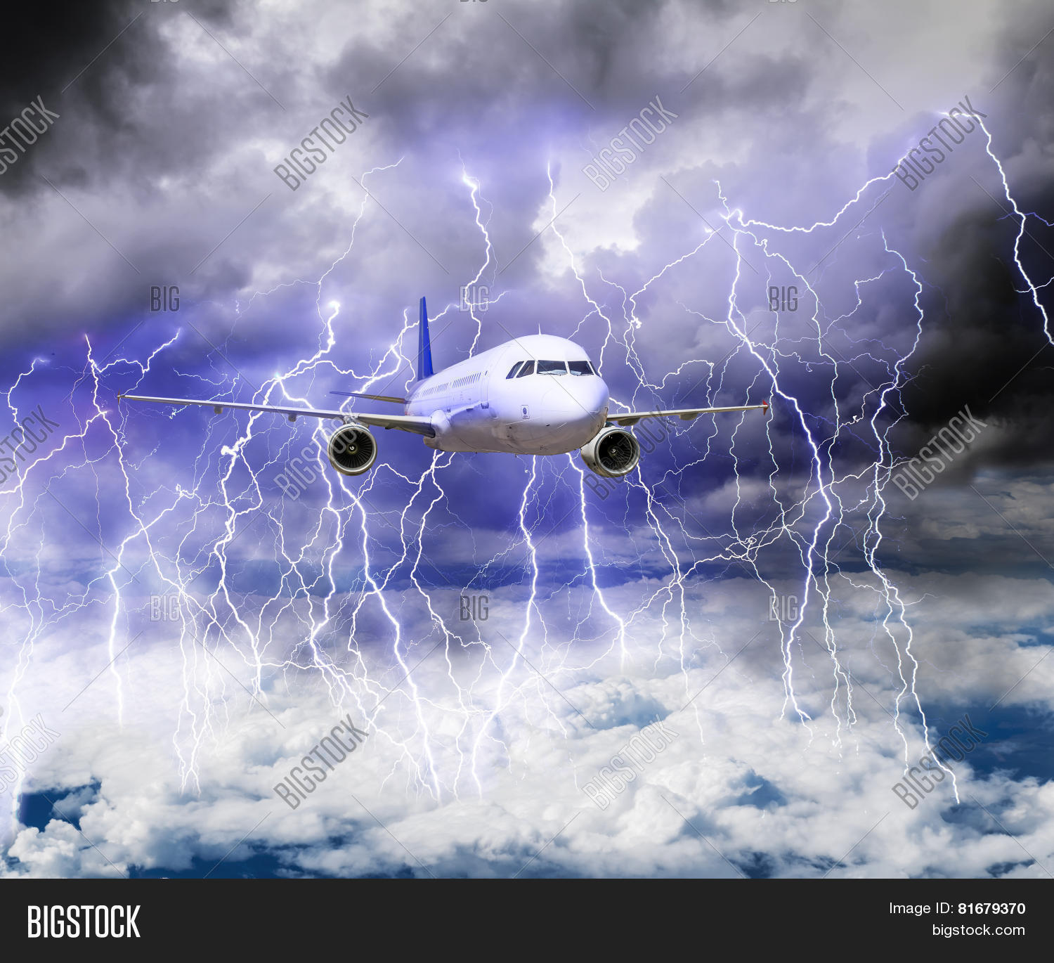 Plane Flies Through Image & Photo (Free Trial) | Bigstock