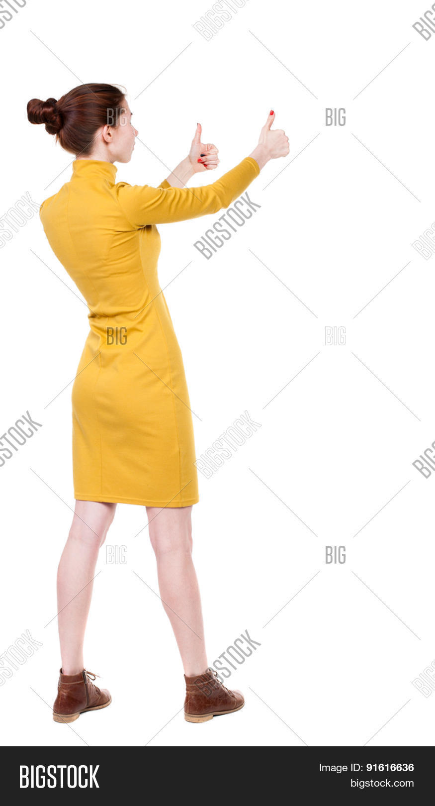 Back View Woman Thumbs Image & Photo (Free Trial) | Bigstock