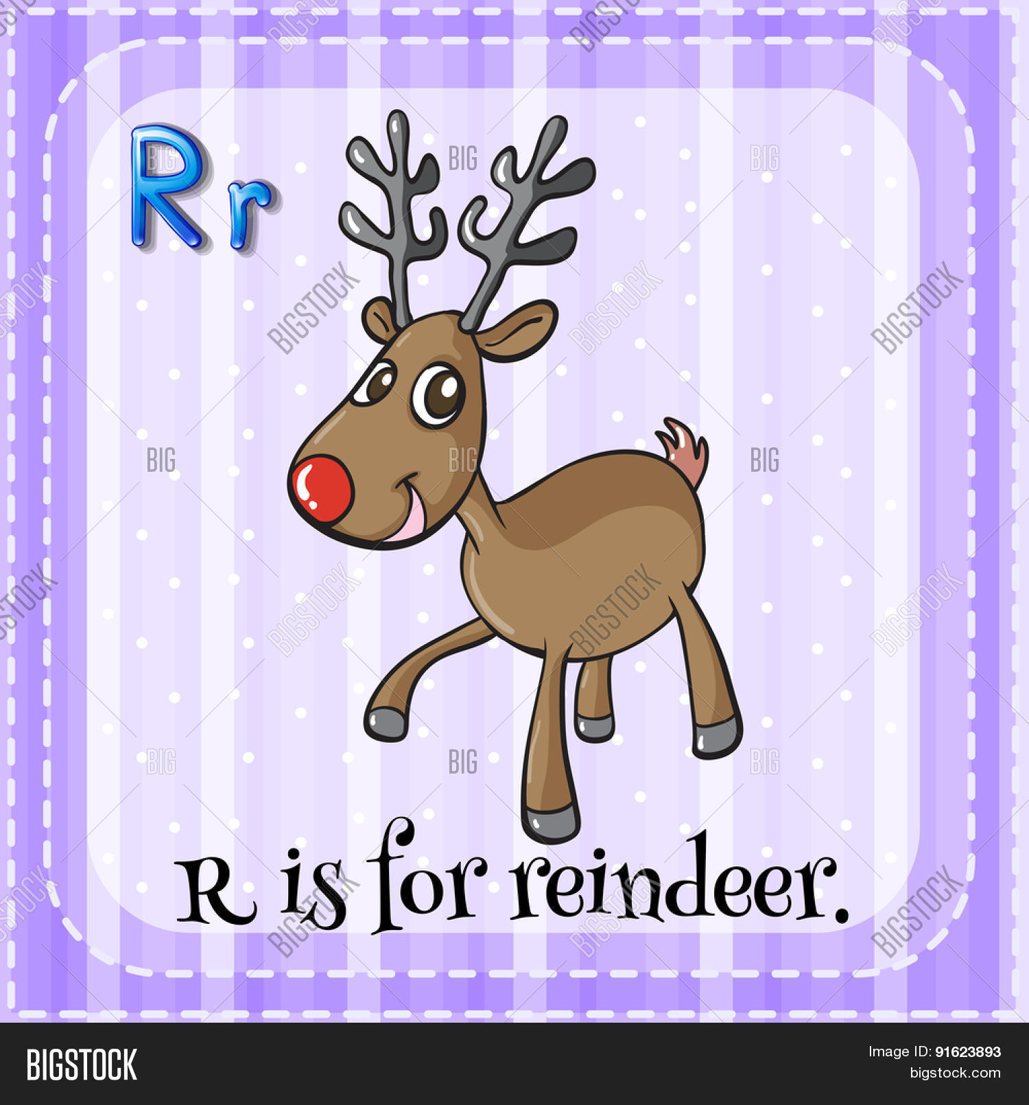 Flashcard Letter R Vector & Photo (Free Trial) | Bigstock