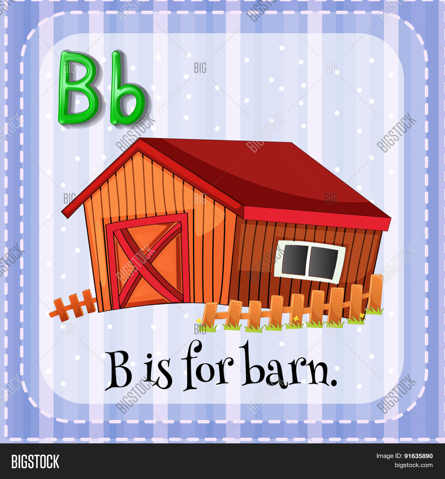 Flashcard Letter B Vector & Photo (Free Trial) | Bigstock