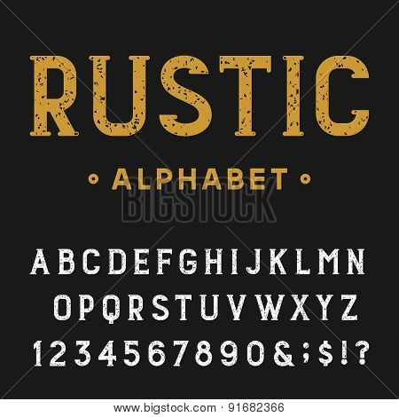 Retro Rustic Alphabet Vector & Photo (Free Trial) | Bigstock