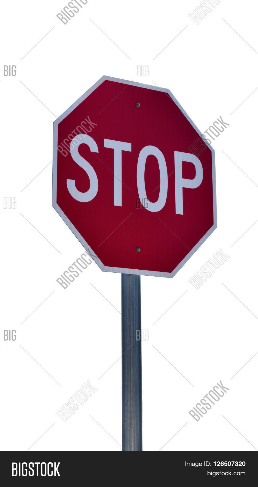 Isolated Stop Sign Image & Photo (Free Trial) | Bigstock