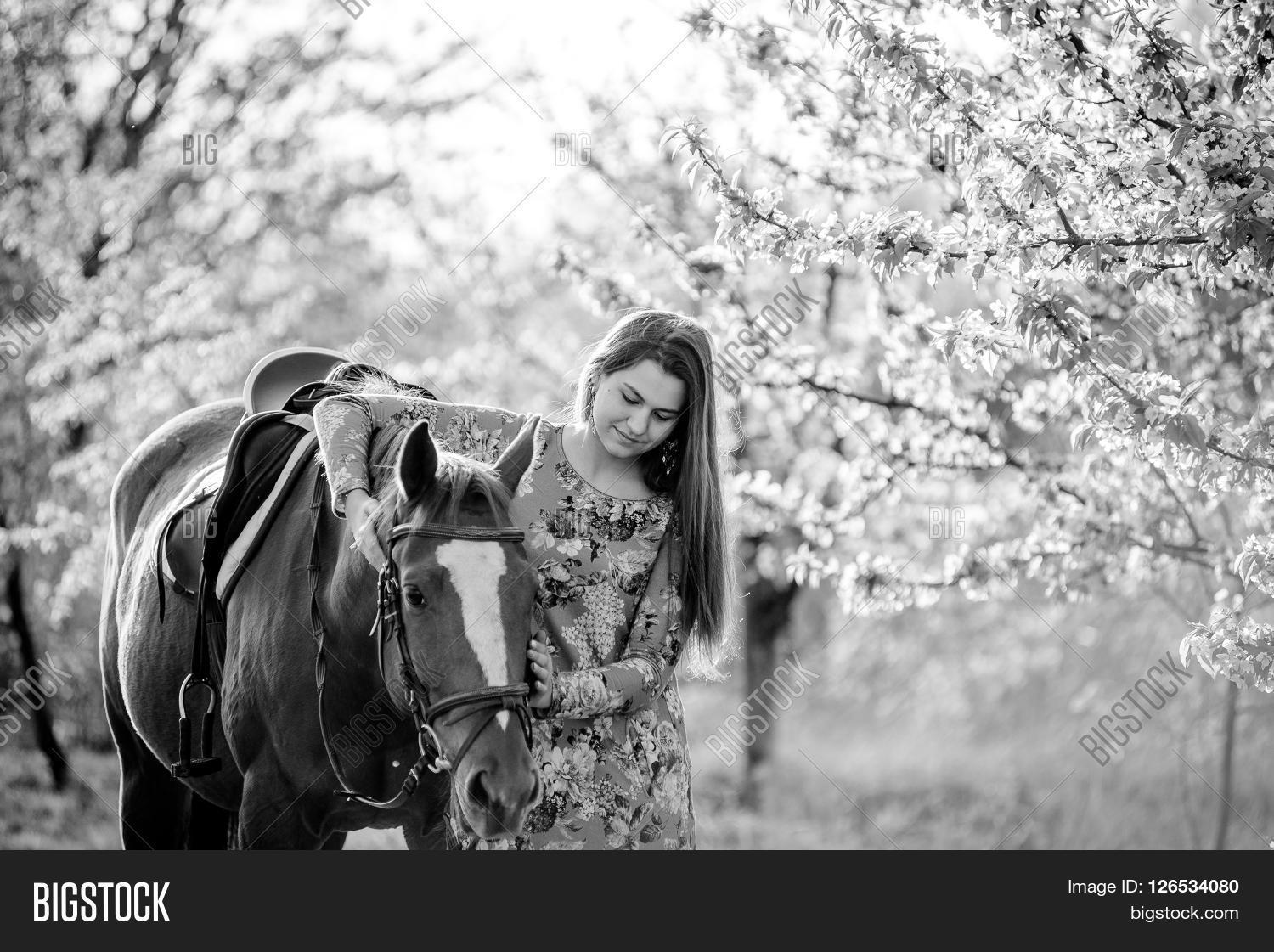 Girl Horse Dress Image & Photo (Free Trial) | Bigstock