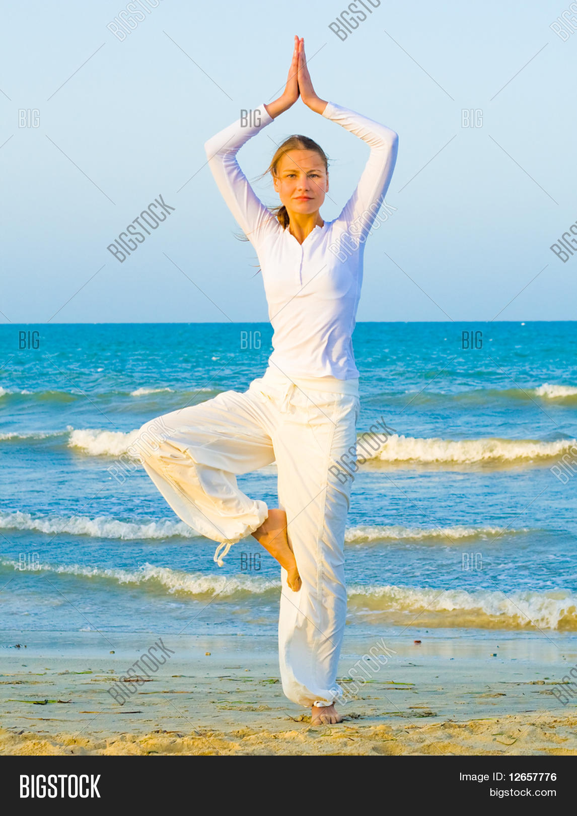 Yoga On Sunrise Image & Photo (Free Trial) | Bigstock