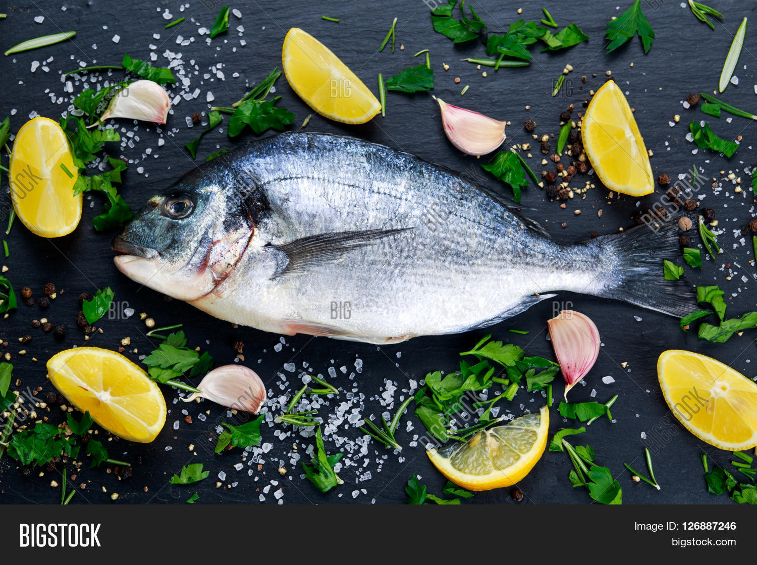 Fresh Raw Sea Bream Image & Photo (Free Trial) | Bigstock