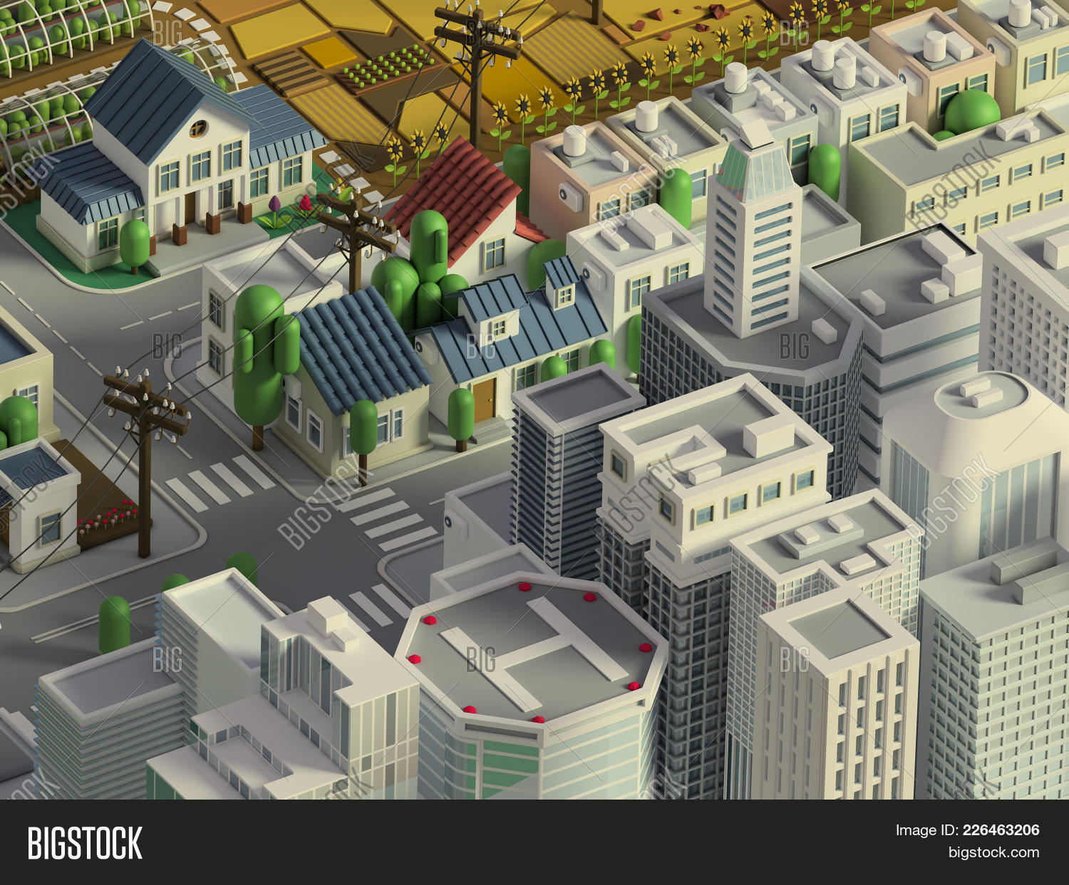 3d Rendering City Image & Photo (Free Trial) | Bigstock