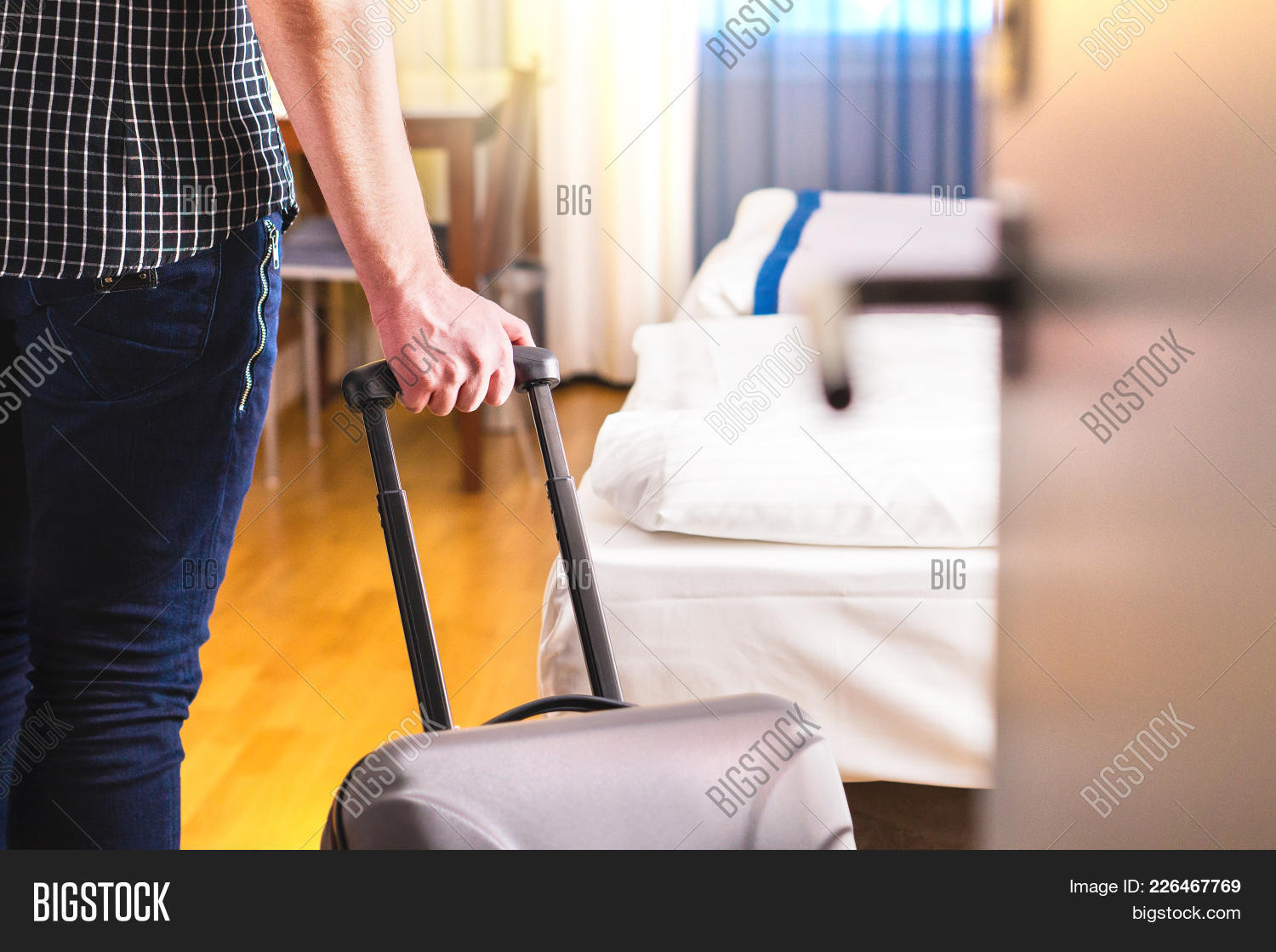 Man Pulling Suitcase Image & Photo (Free Trial) | Bigstock