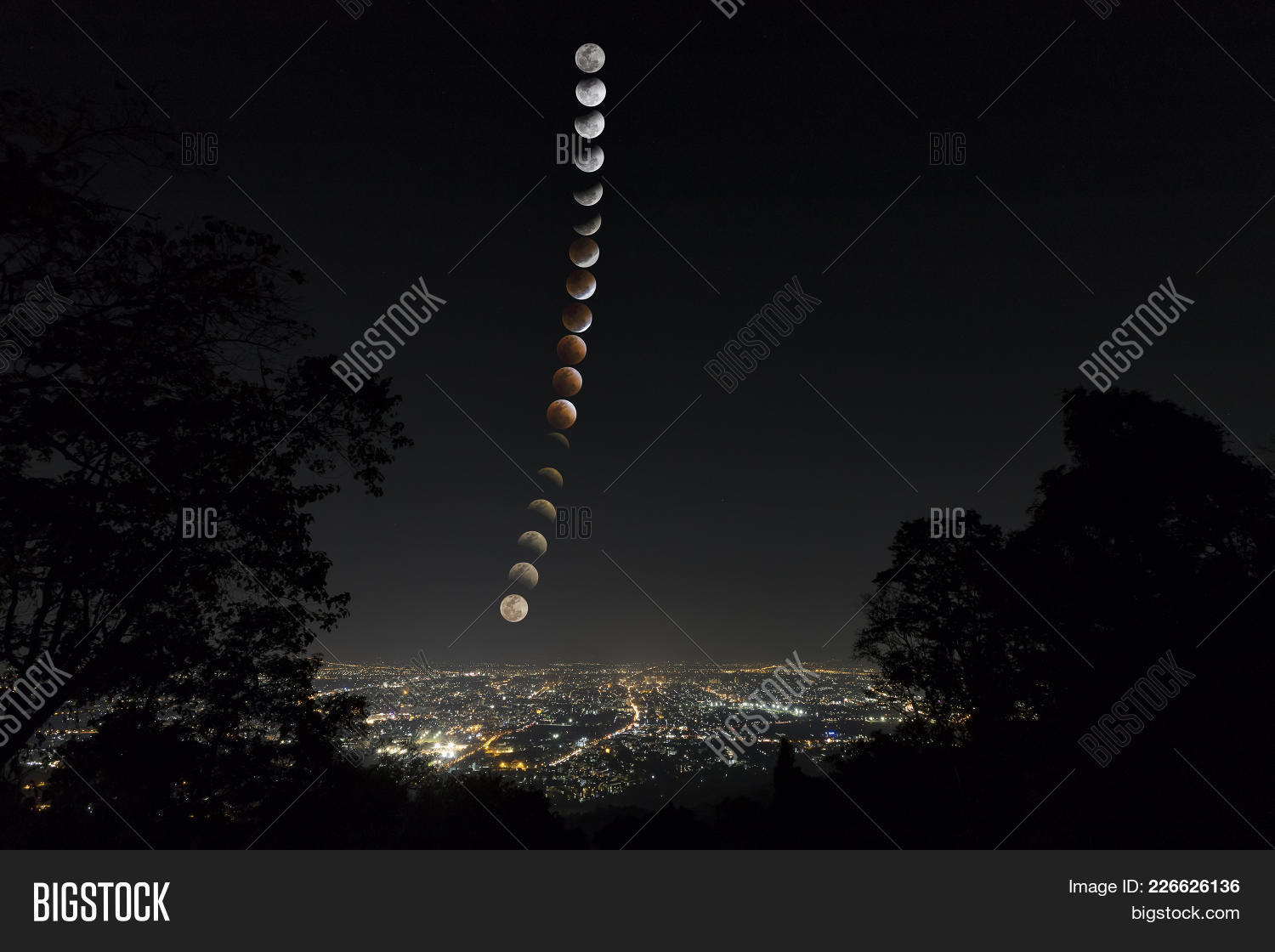 Lunar Eclipse Trails Image & Photo (Free Trial) | Bigstock