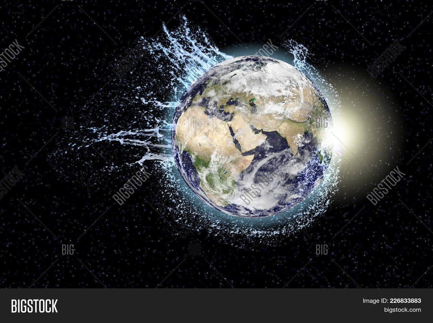 Earth Splashes Water Image & Photo (Free Trial) | Bigstock