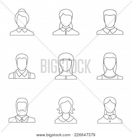 Visage Icons Set. Vector & Photo (Free Trial) | Bigstock