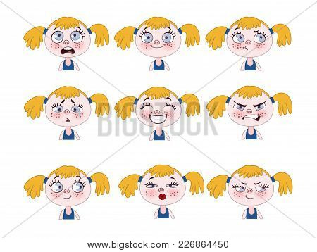 Funny Little Girl Vector & Photo (Free Trial) | Bigstock