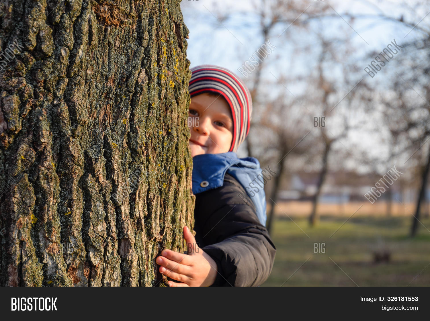 Little Boy Hiding Image & Photo (Free Trial) | Bigstock