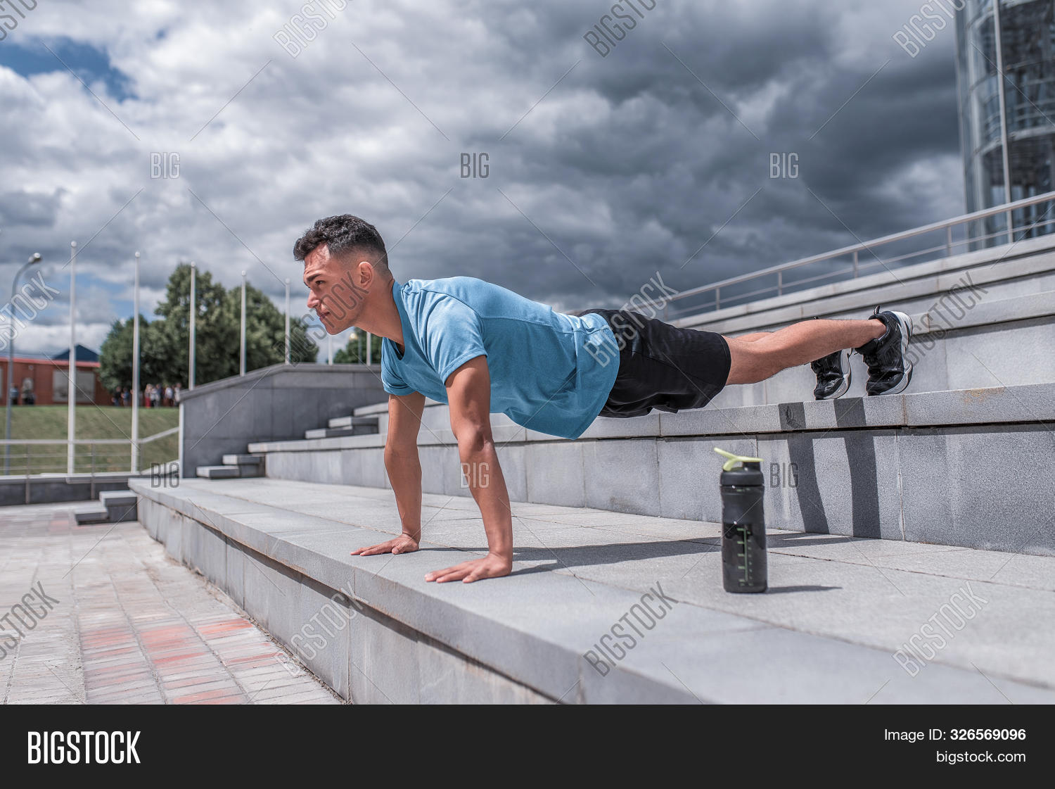 Male Athlete Does Push Image & Photo (Free Trial) | Bigstock