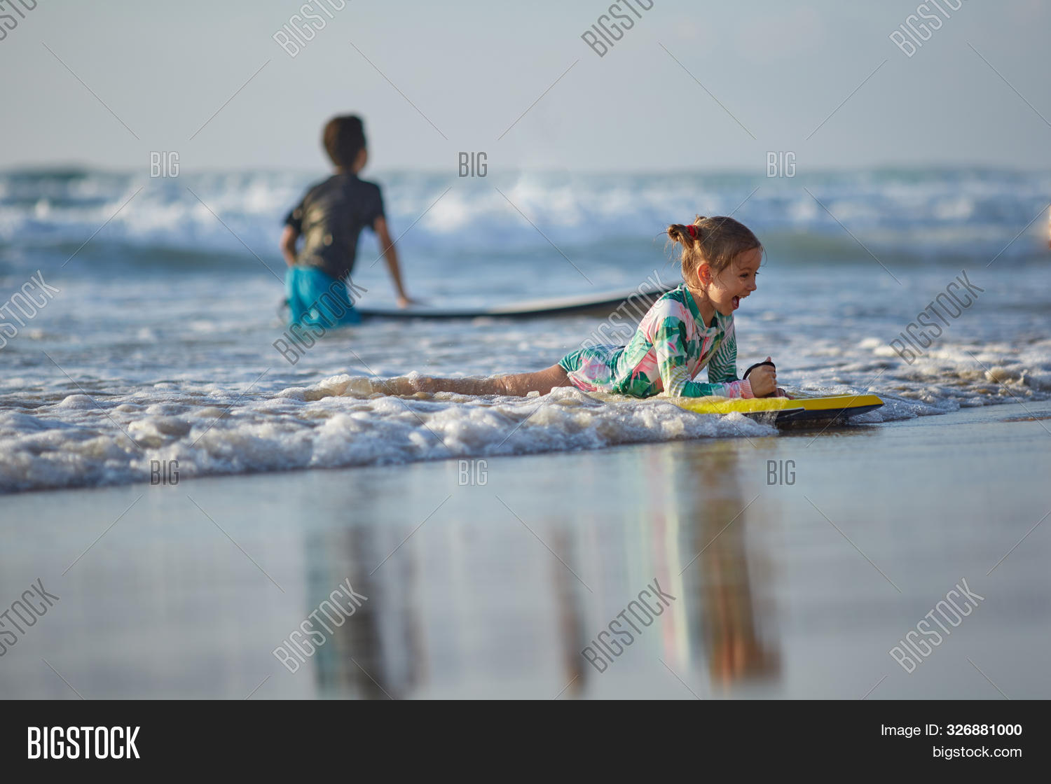 Kids Surf. Little Girl Image & Photo (Free Trial) | Bigstock