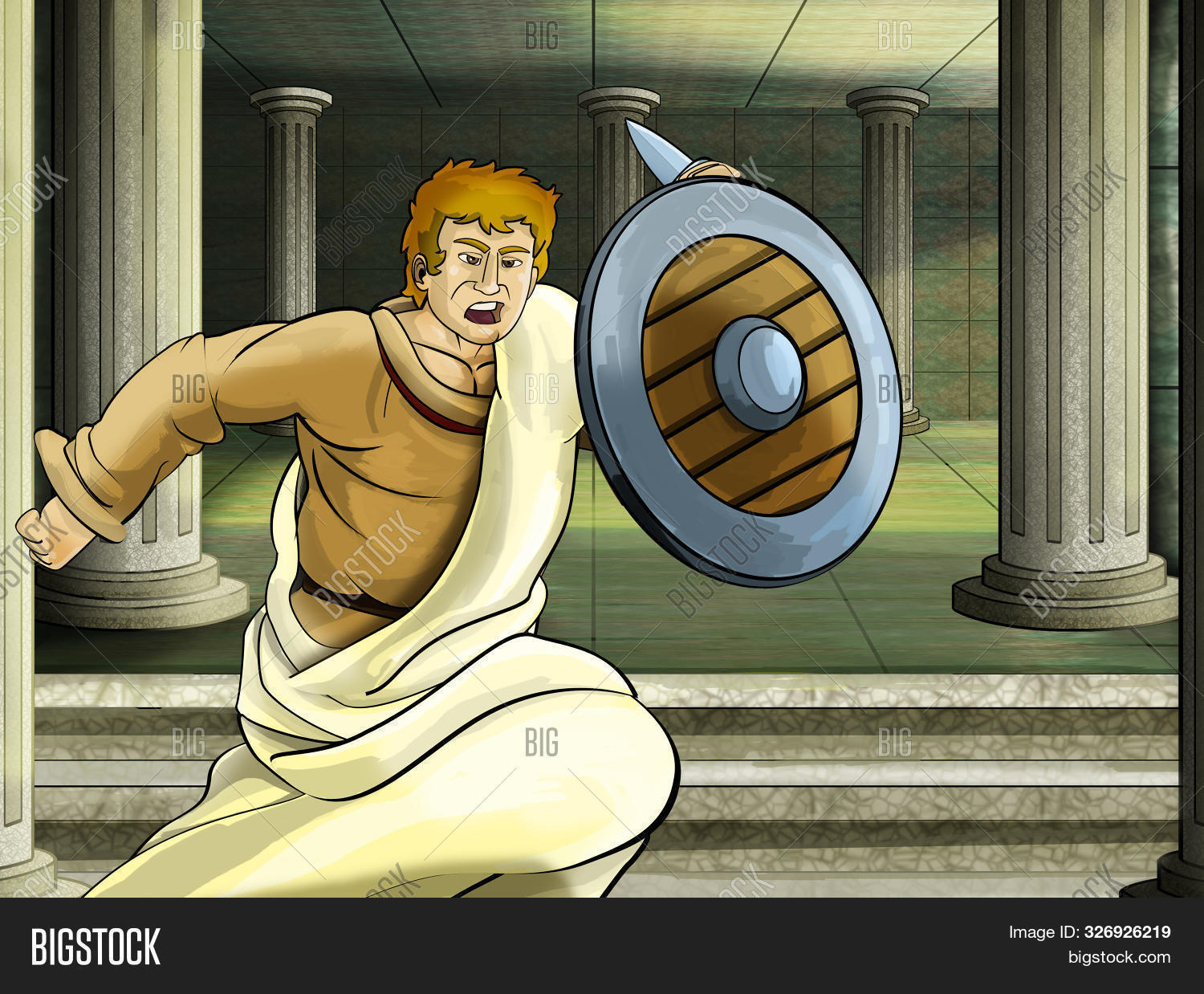 Imagen y foto Cartoon Scene Roman (prueba gratis) | Bigstock