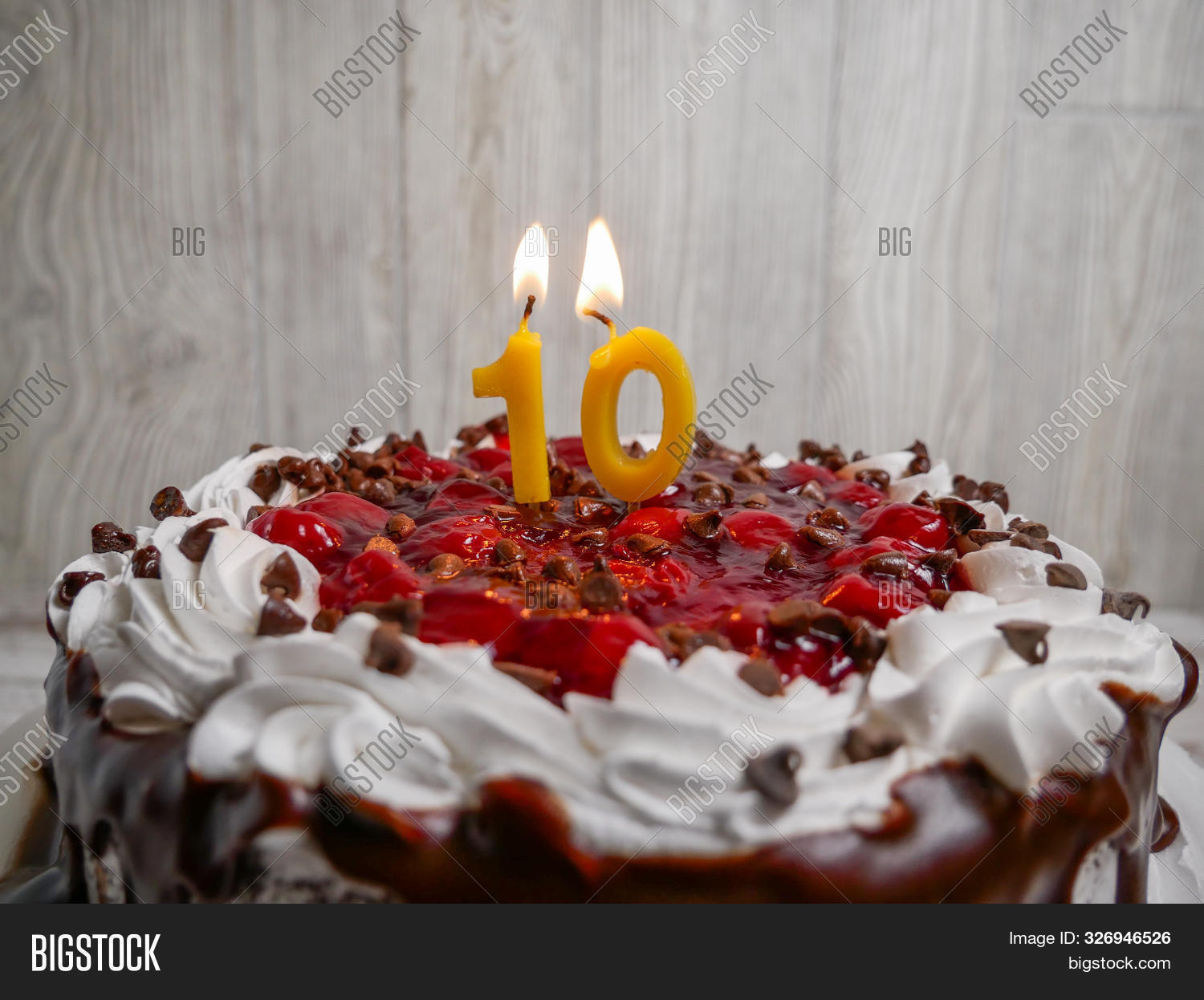 Number Ten Candle Lit Image & Photo (Free Trial) | Bigstock