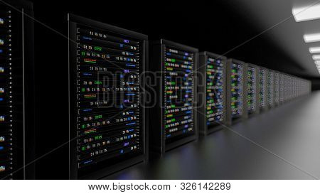 Server Room Data Center. Backup, Mining, Hosting, Mainframe, Farm And ...