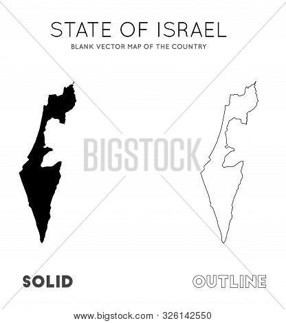 Israel Map. Blank Vector & Photo (Free Trial) | Bigstock