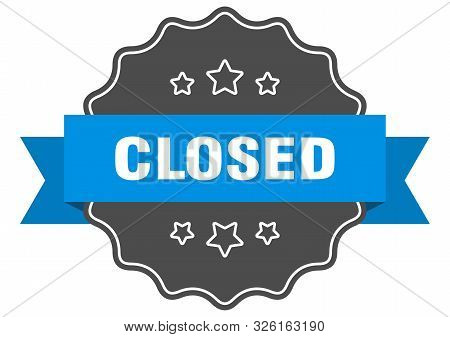 Closed Blue Label. Vector & Photo (Free Trial) | Bigstock