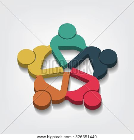 Group Five People Vector & Photo (Free Trial) | Bigstock