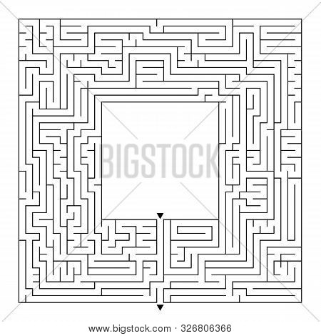 Huge Square Labyrinth Vector & Photo (Free Trial) | Bigstock