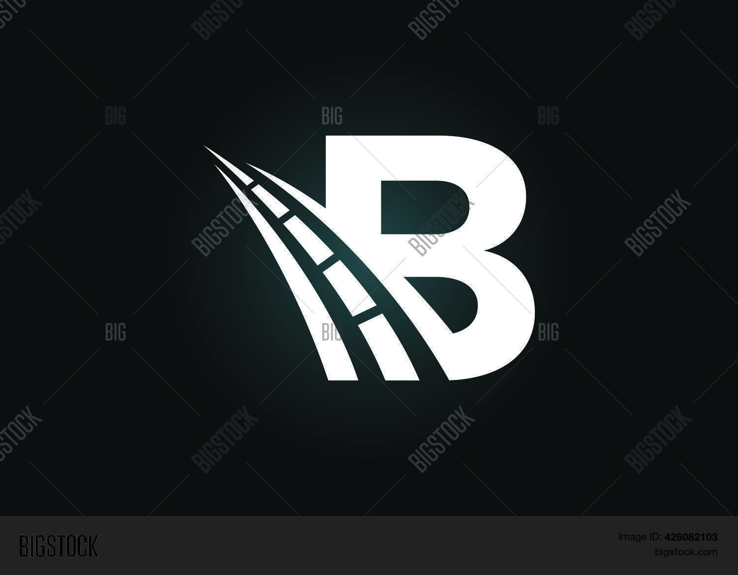 Letter B Road Logo Vector & Photo (Free Trial) | Bigstock