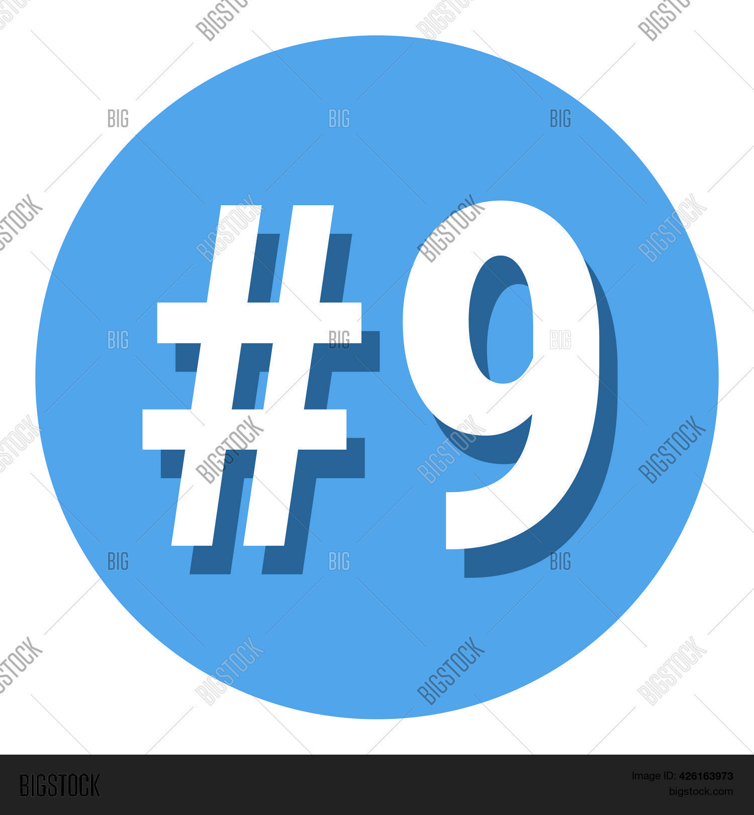 Number 9 Nine Symbol Vector & Photo (Free Trial) | Bigstock